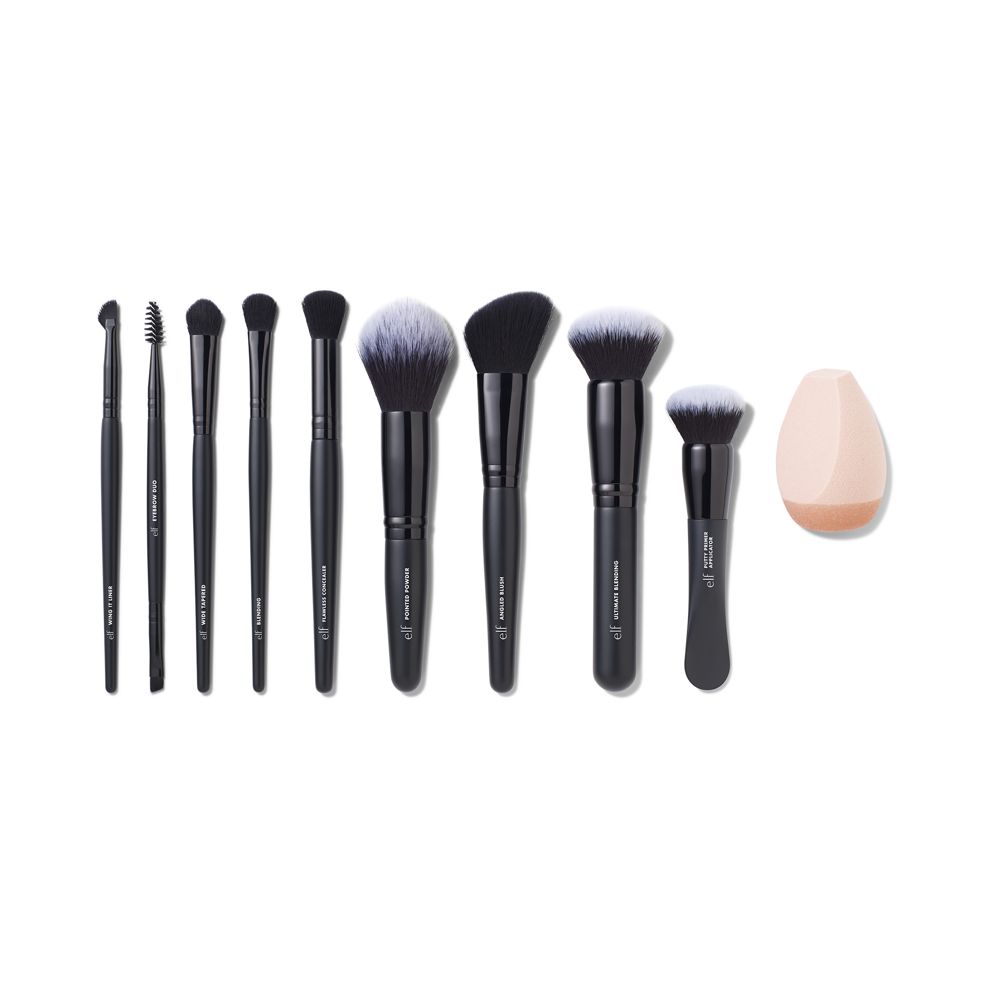 10 Piece Best Selling Makeup Brush Set e.l.f. Cosmetics