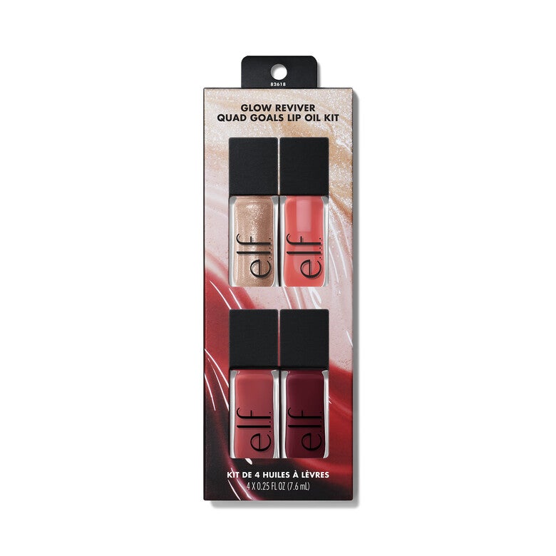 Glow Reviver Lip Oil Quad Goals Lip Kit | e.l.f. Cosmetics
