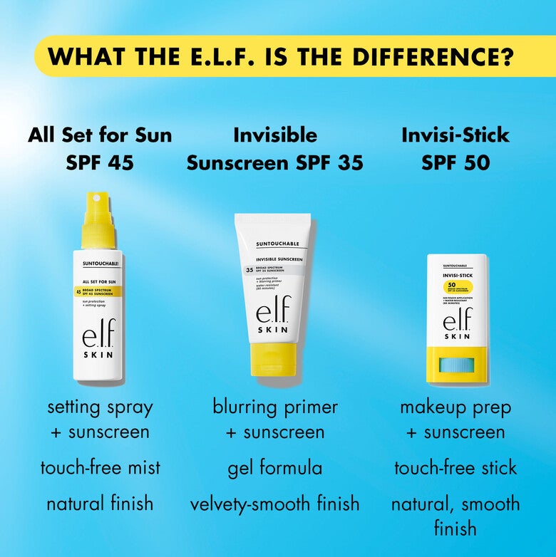 Suntouchable Invisi-Stick SPF 50 - Clear Sunscreen | e.l.f. Cosmetics