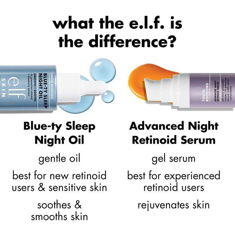 Youth Boosting Blue-ty Sleep Retinoid Night Oil | e.l.f. Cosmetics