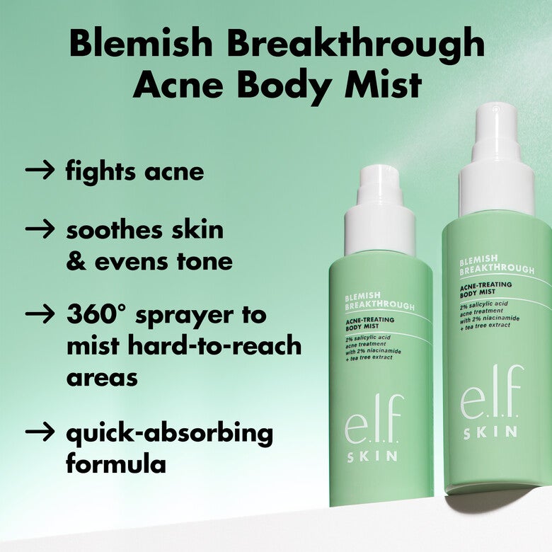 Blemish Breakthrough Acne Body Mist | e.l.f. Cosmetics